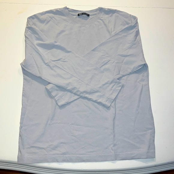 Zara | Tops | Zara Brand Color Ligh Blue | Poshmark